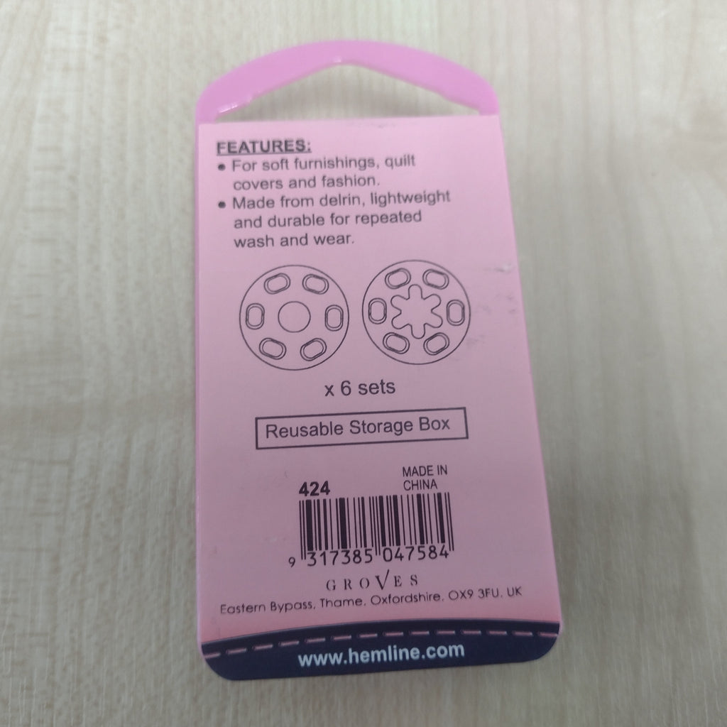 Press Studs Snap Fasteners Plastic Clear Opaque 6 sets x 15mm – malenas ...