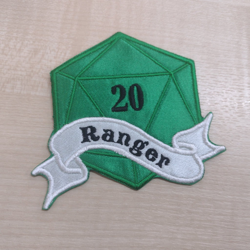 Motif Patch D20 Banner Dice RPG Class Ranger – malenas patches