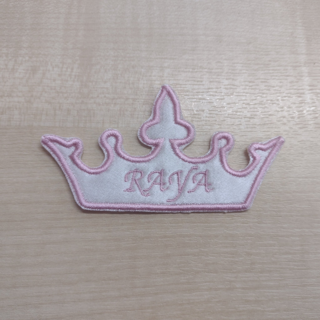 Motif Patch Personalised Name Fancy Crown – malenas patches