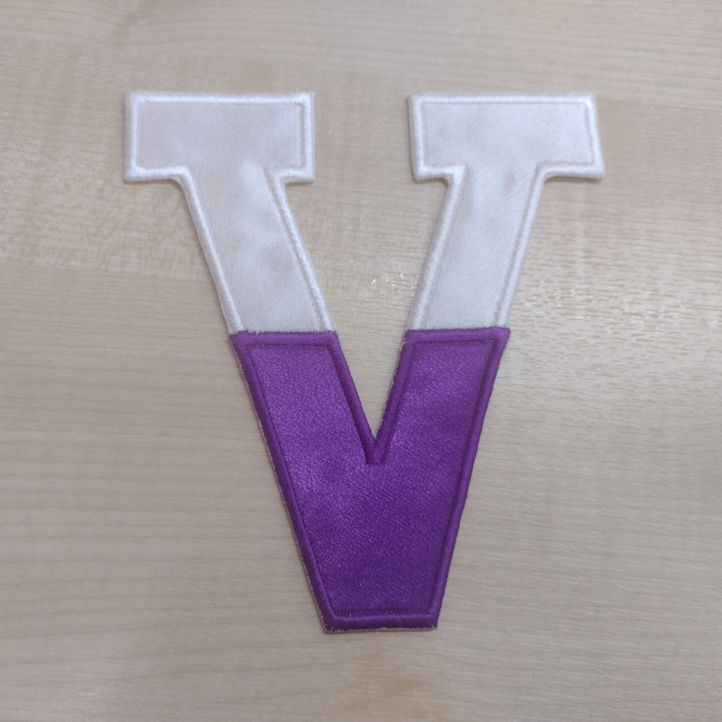 Motif Patch 2 Colour Split Varsity Letters & Numbers – malenas patches