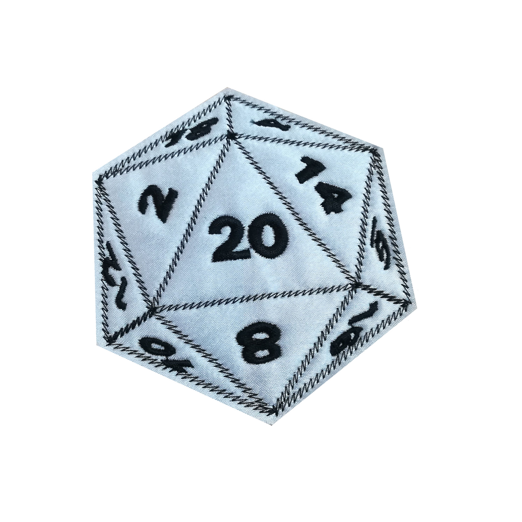 Motif Patch RPG D20 Dice Sketch – malenas patches