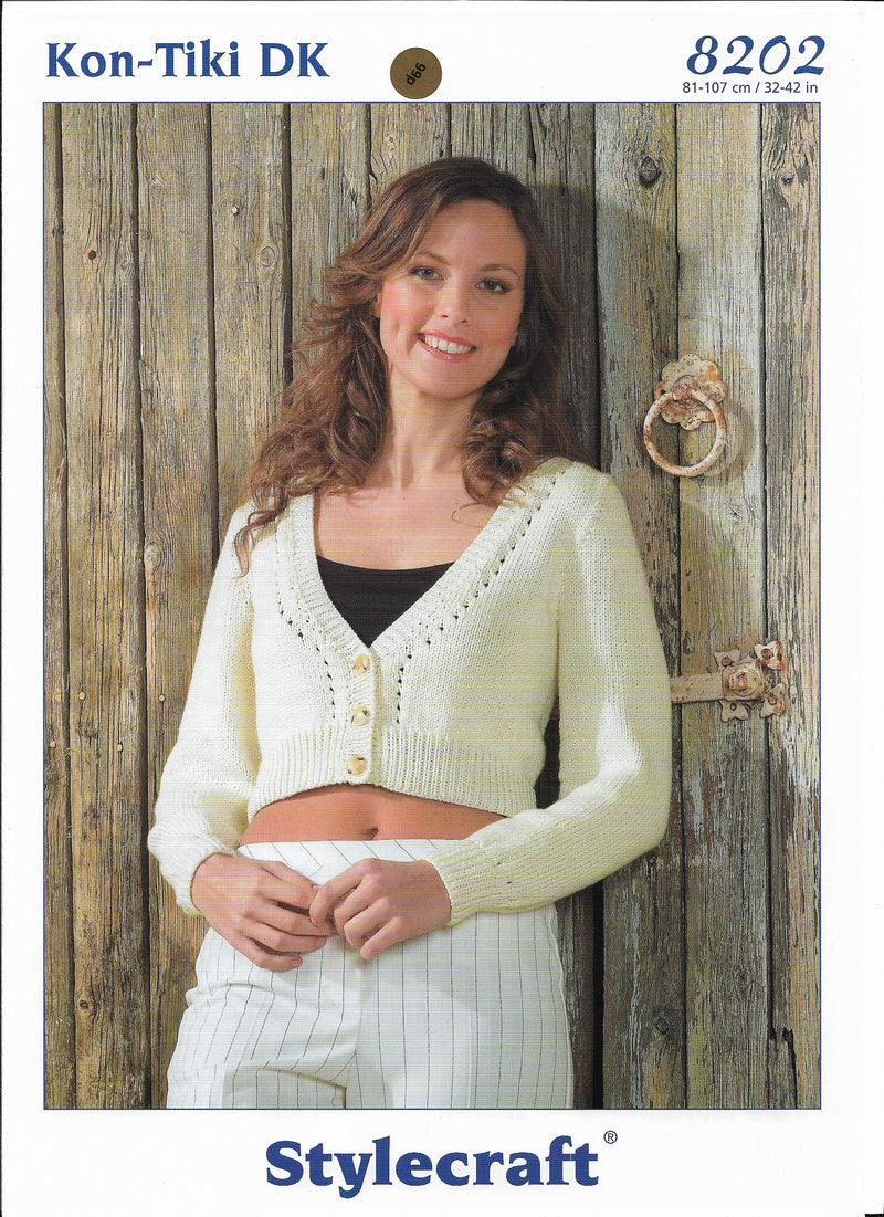 Knitting Pattern Leaflet Stylecraft 8202 Ladies DK Cardigan – malenas ...