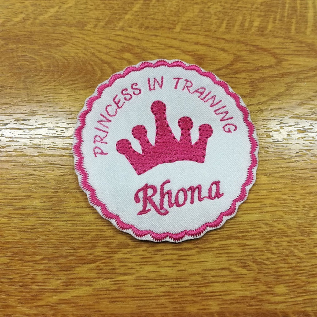 Motif Patch Personalised Name Princess Crown – malenas patches