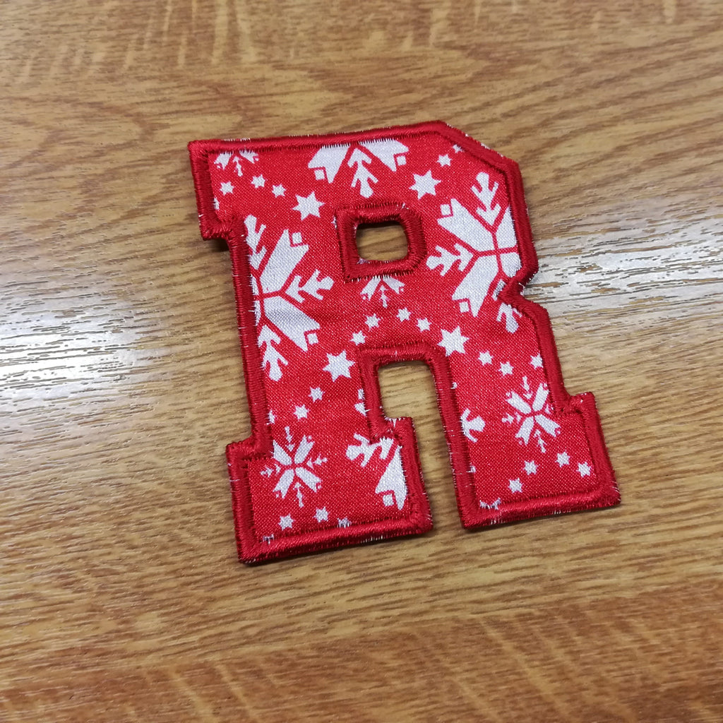 Motif Patch Font 01 Varsity Letters & Numbers Snowflake Print – malenas ...