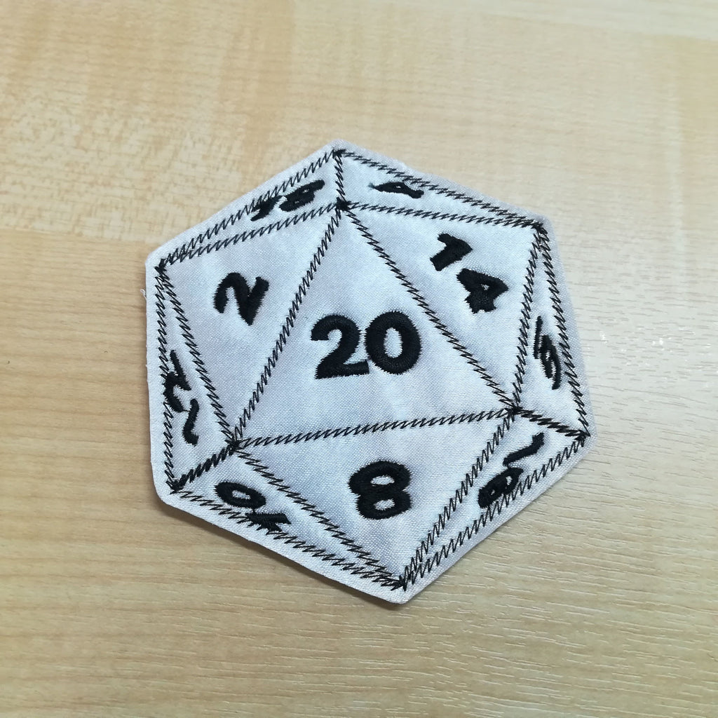Motif Patch RPG D20 Dice Sketch – malenas patches