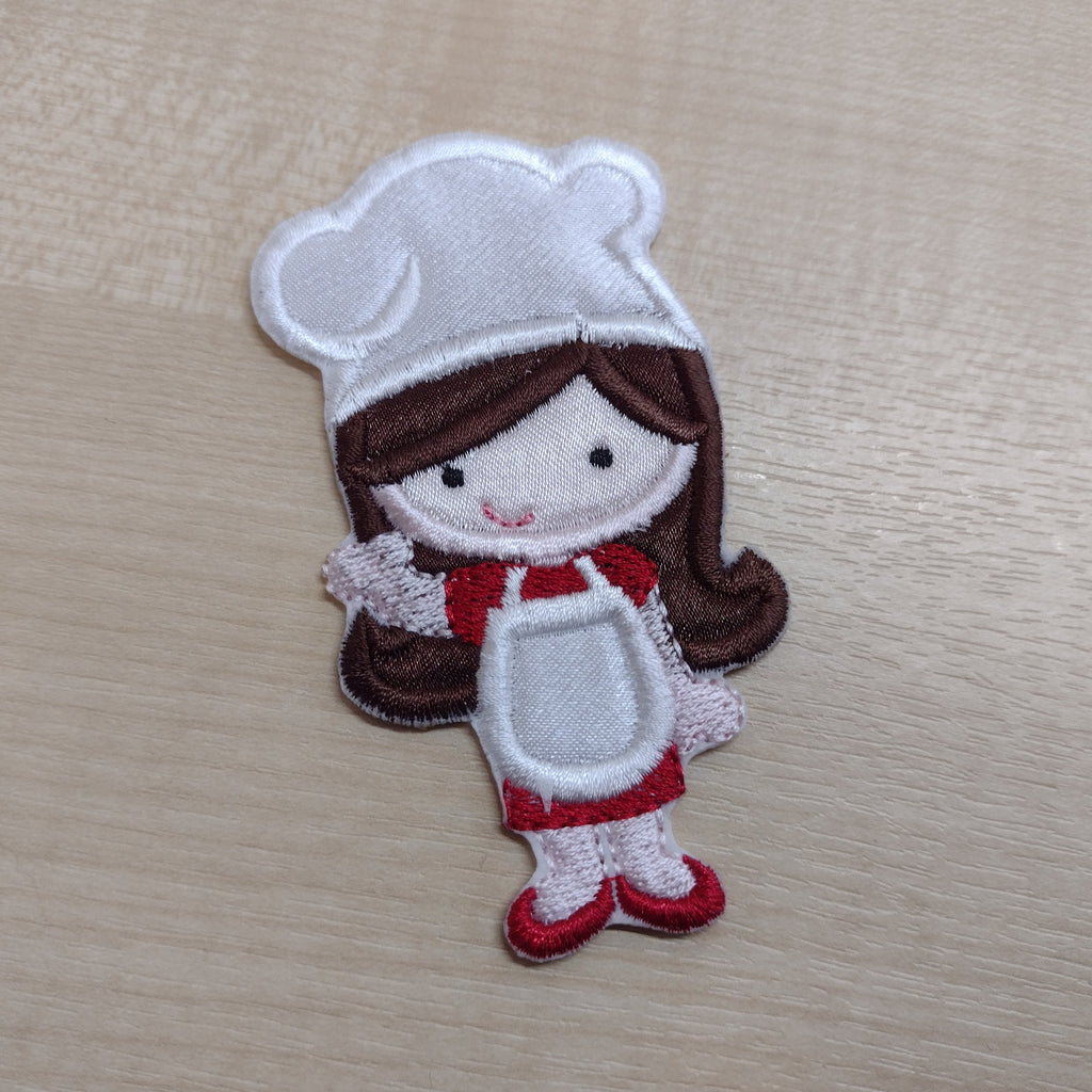 Motif Patch Chef Cook Baker Girl – malenas patches