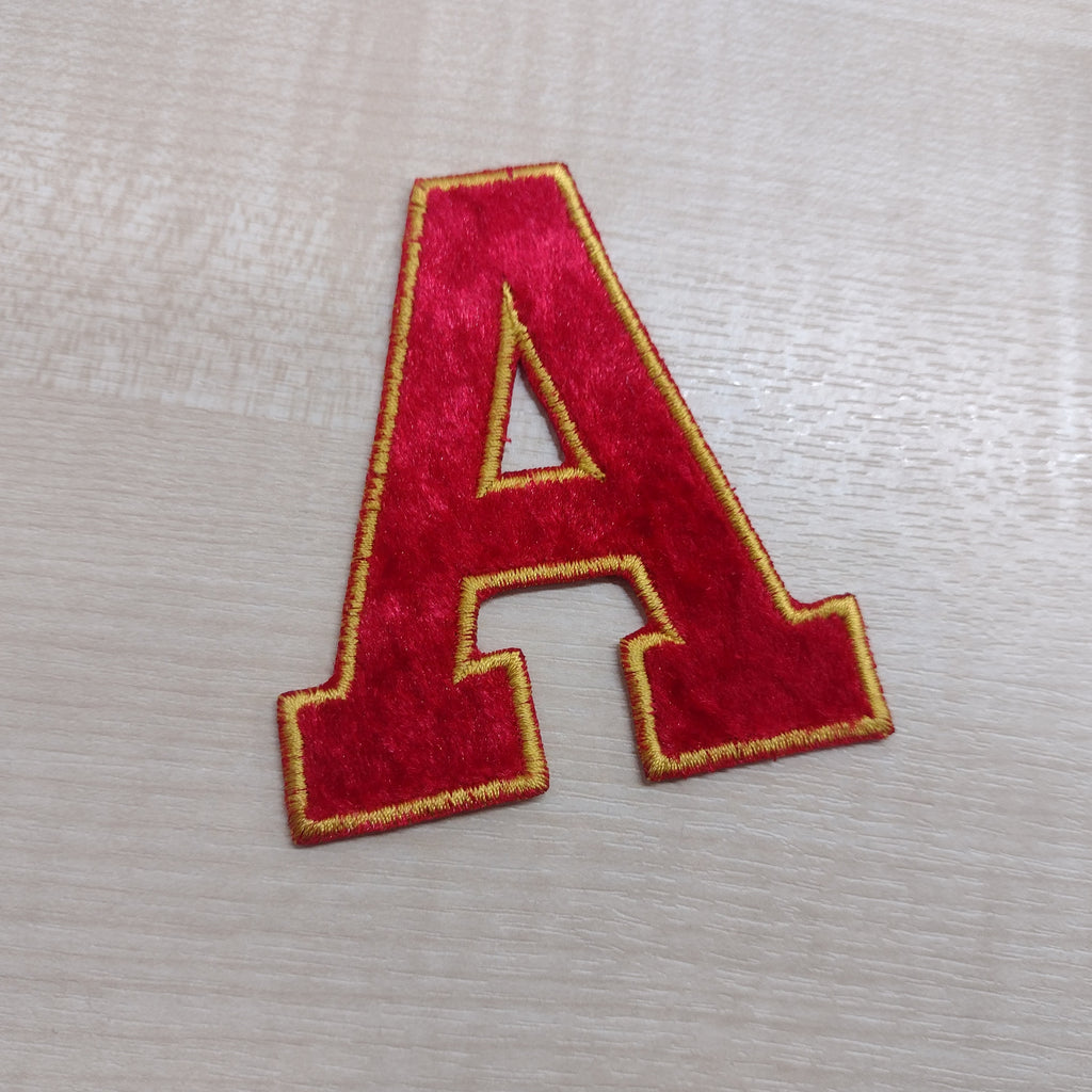 Motif Patch Font 39 Slim Varsity Letters & Numbers Crushed Velvet ...