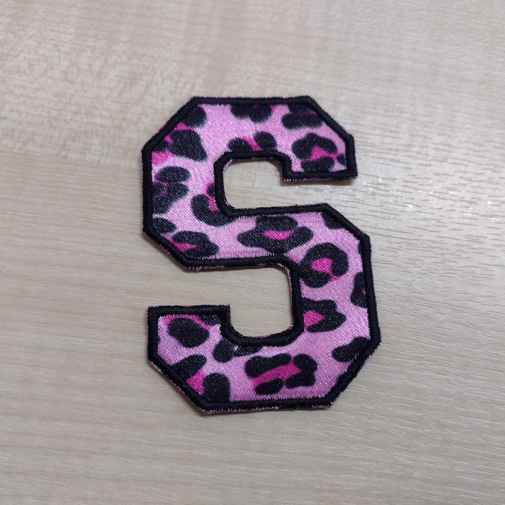 Motif Patch Font 39 Slim Varsity Letters & Numbers Animal Leopard Prin ...