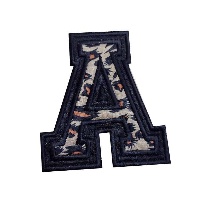Motif Patch Font 35 Wide Border Varsity Letters & Numbers Leopard Inse ...