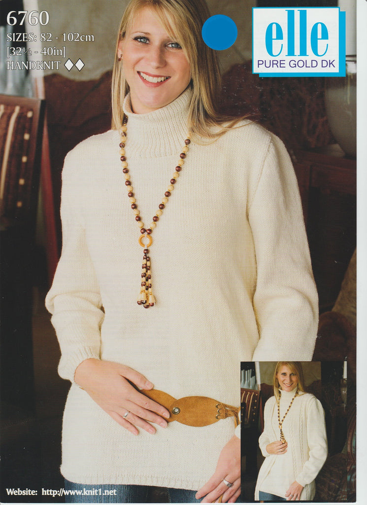 Knitting Pattern Leaflet Elle 6760 Ladies Stylish Twinset – malenas patches
