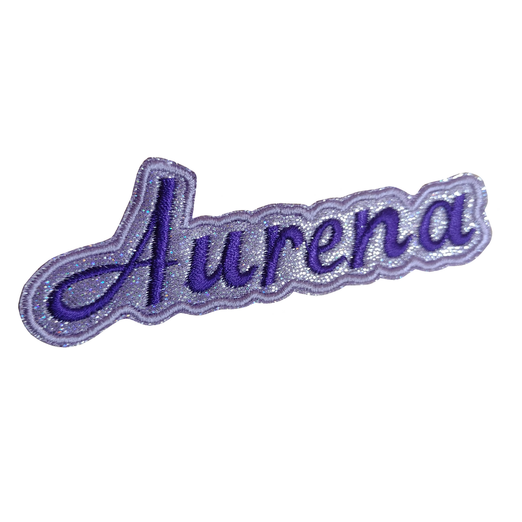 Motif Patch Shiny Hologram Glitter Text Bubble – malenas patches
