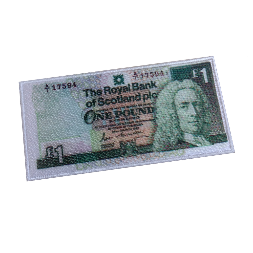 Motif Patch Retro Scottish Pound Note Numismatist Collector – malenas ...