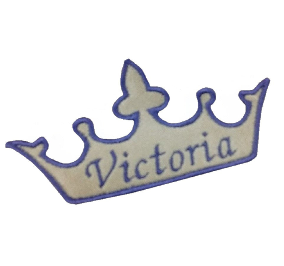Motif Patch Personalised Name Fancy Crown – malenas patches