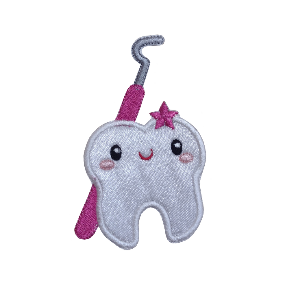 Motif Patch Kawaii Cute Tooth & Dentist Tool – malenas patches