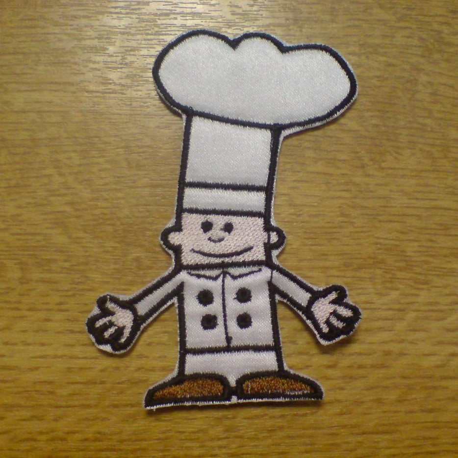 Motif Patch Cartoon Chef Cook Baker – malenas patches