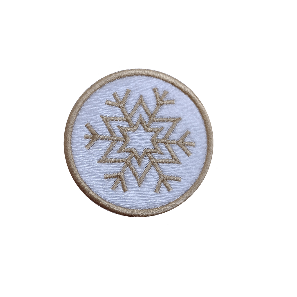 Motif Patch Round Cute Snowflake – malenas patches