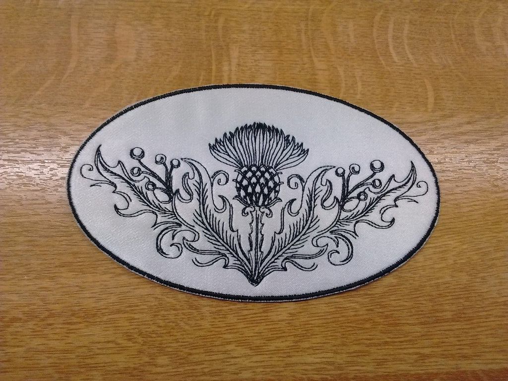 Motif Patch Scottish Thistle Large Oval Crest – malenas patches