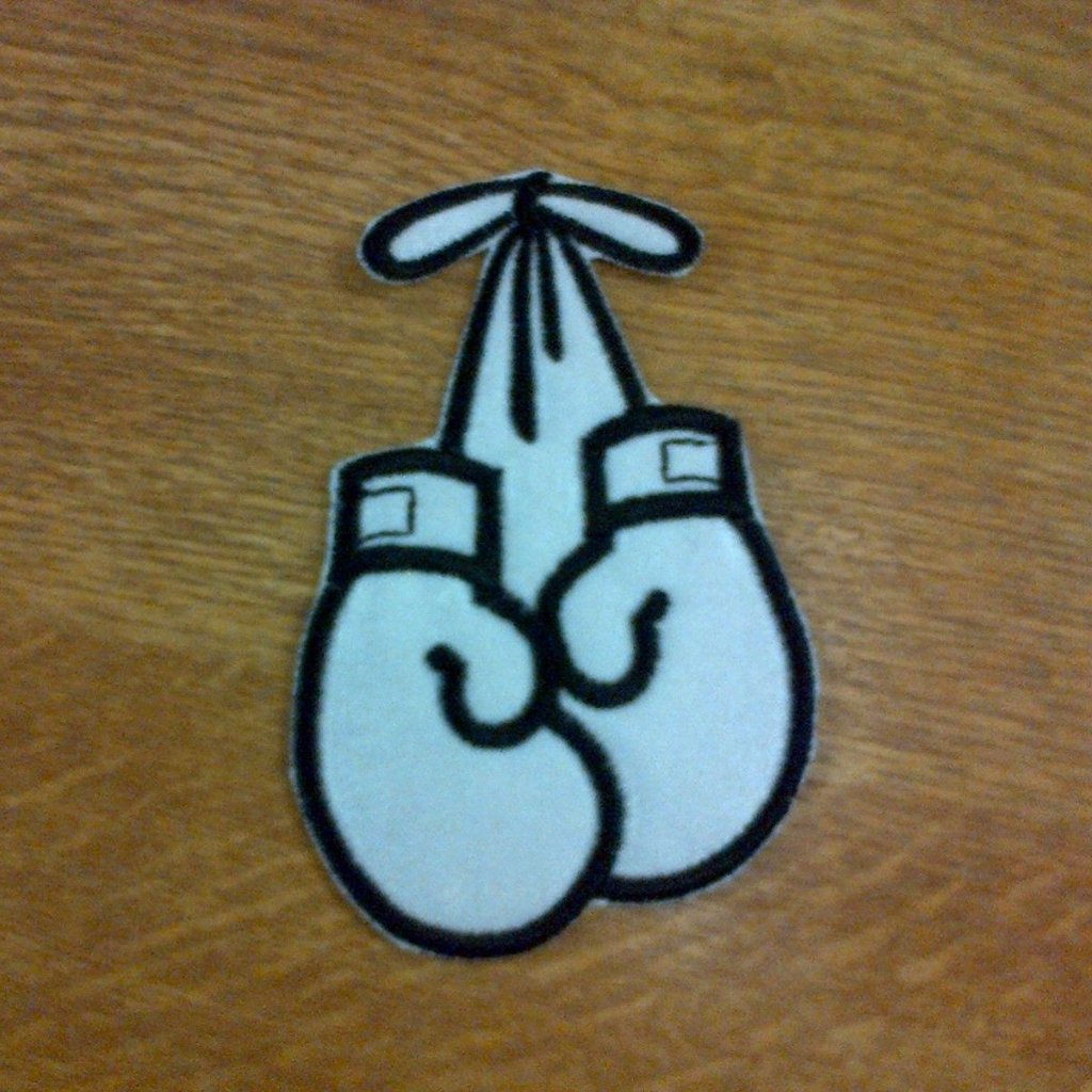 Motif Patch Boxing Gloves Outline – malenas patches