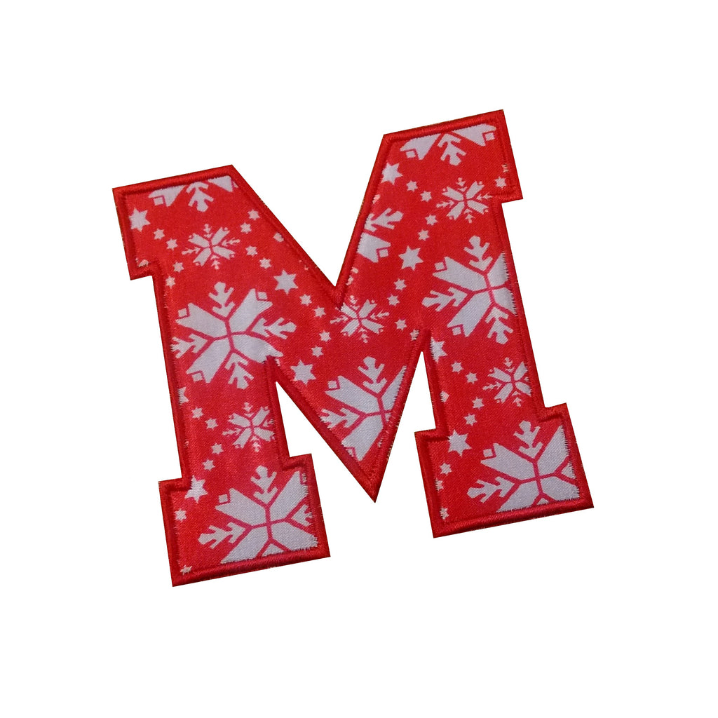 Motif Patch Font 01 Varsity Letters & Numbers Snowflake Print – malenas ...